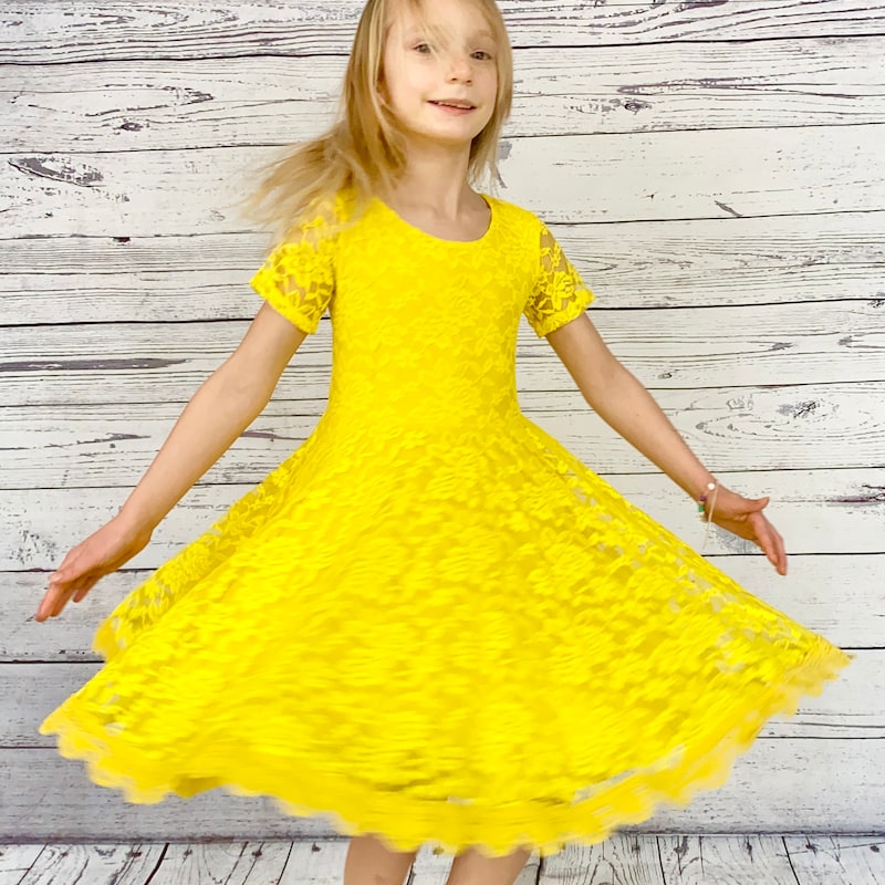 Girls Yellow Dress - Etsy
