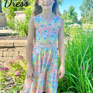 Squishy Rainbow Twirly Dress, Stuffy, Tank Dress, Girls, Kids, Pockets ...