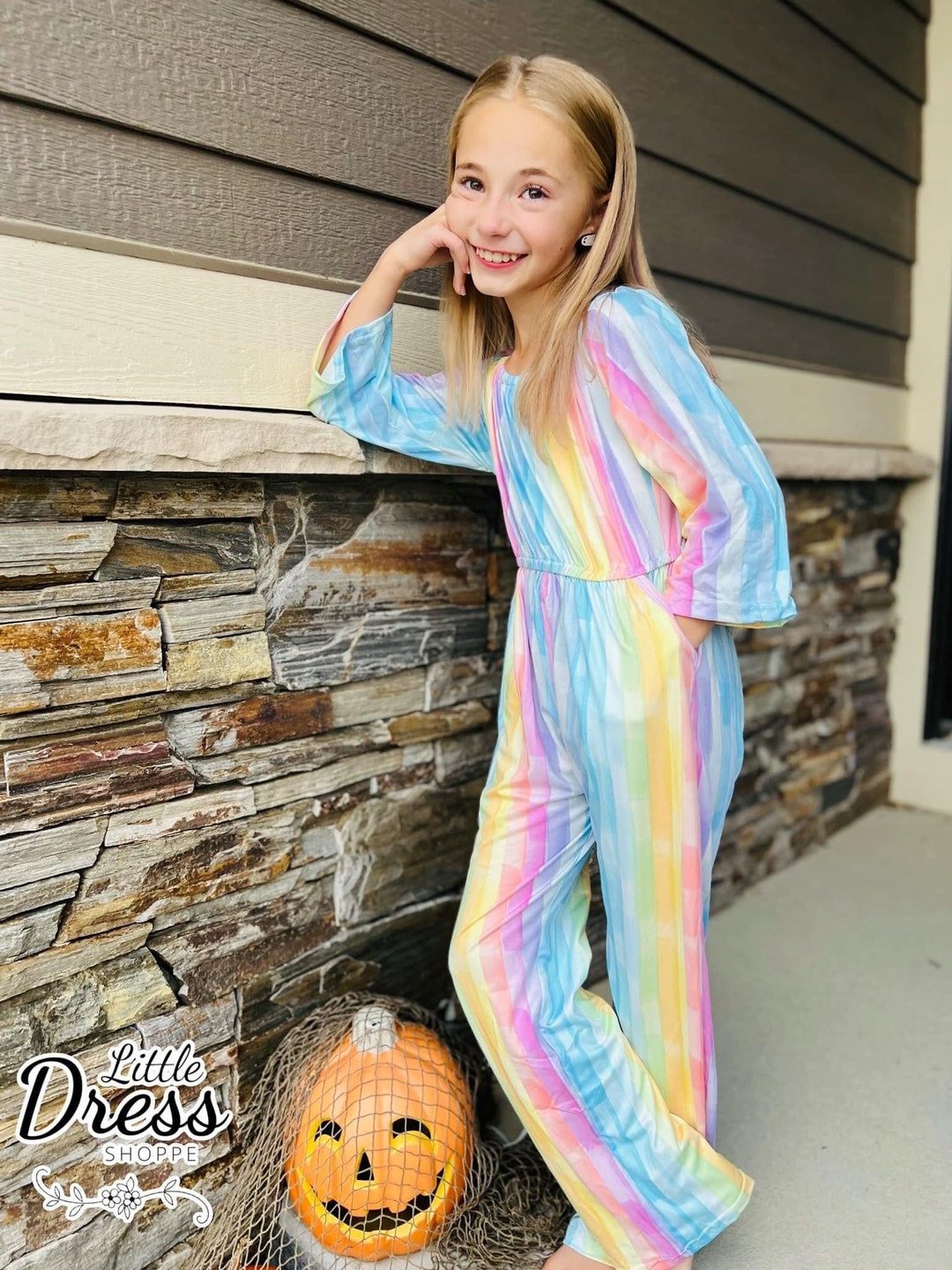 Pastel Rainbow Stripe Jumper, Pockets, Soft, Girls, Toddler, Pastel ...
