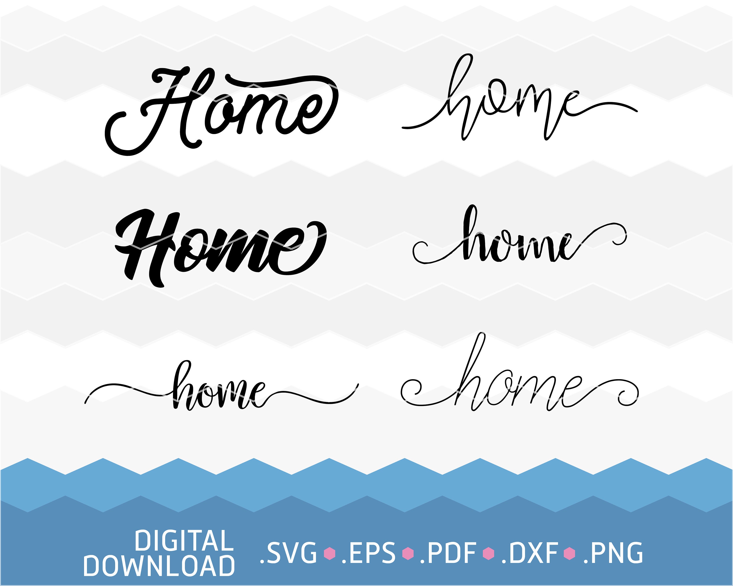 Home Instant Download 6 Cursive Font Styles Commercial Use | Etsy