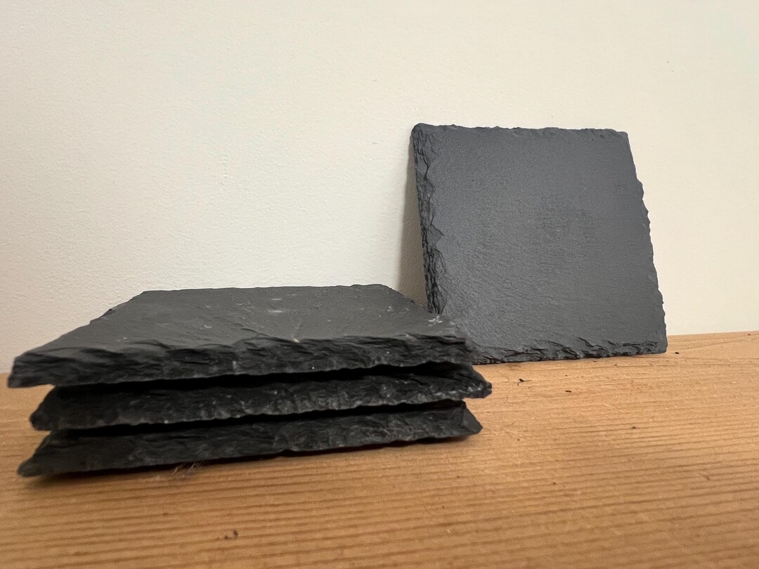 4 Slate Coasters Set of 4 - Etsy