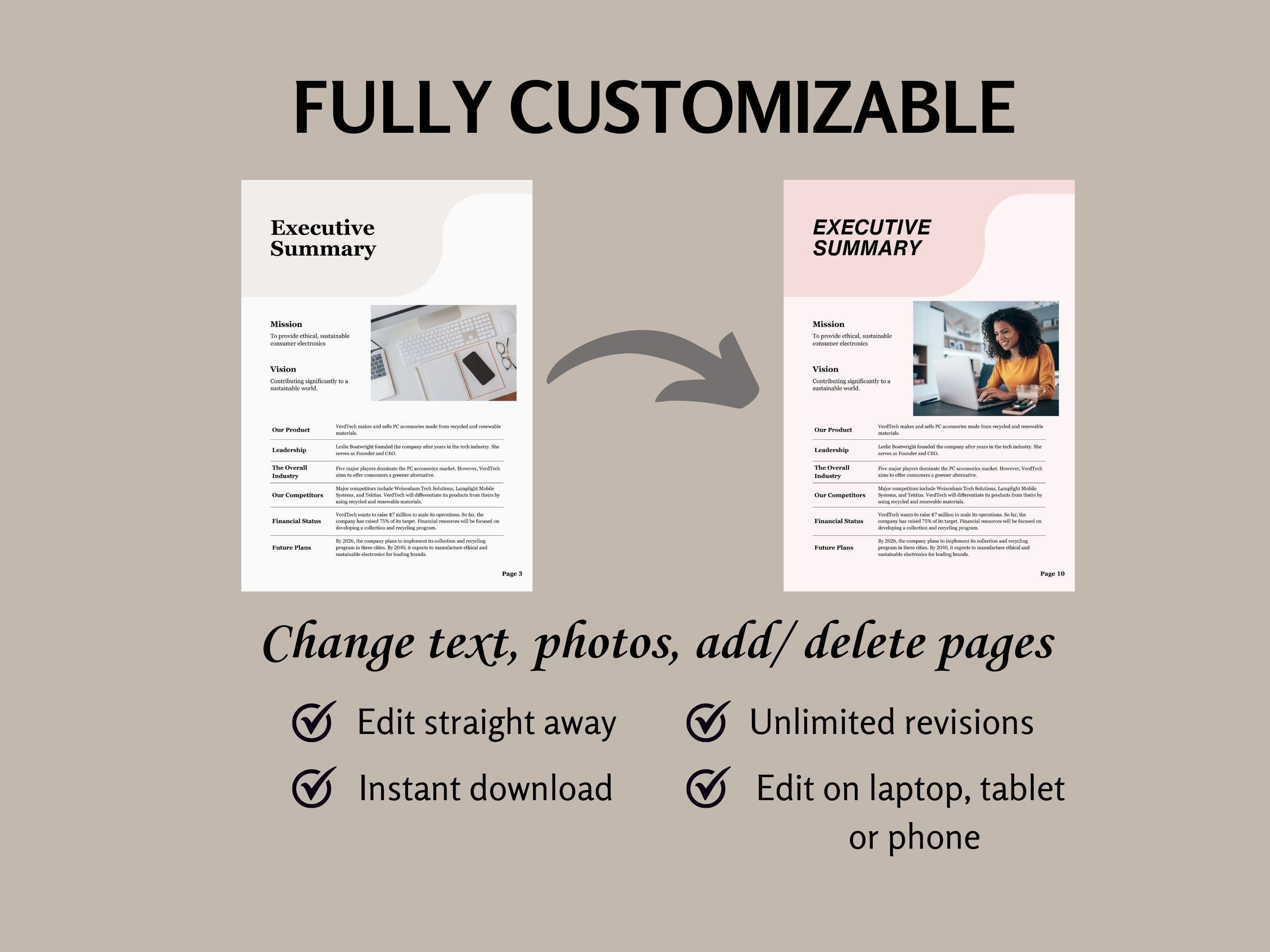 Small Business Plan Template, Business Plan Presentation Template ...