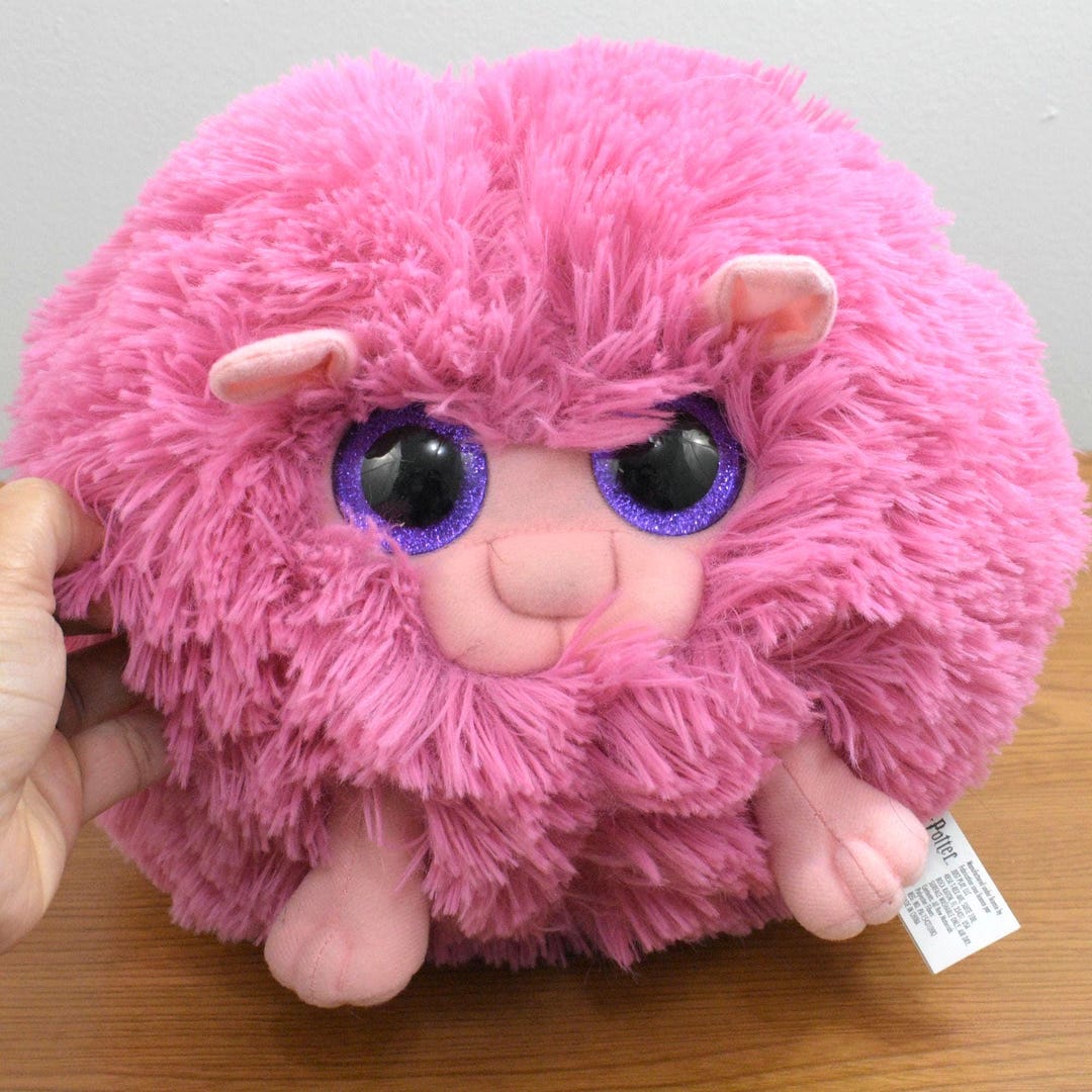 Wizarding World Harry Potter Plush Pygmy Puff Pink Shaggy Big Purple ...