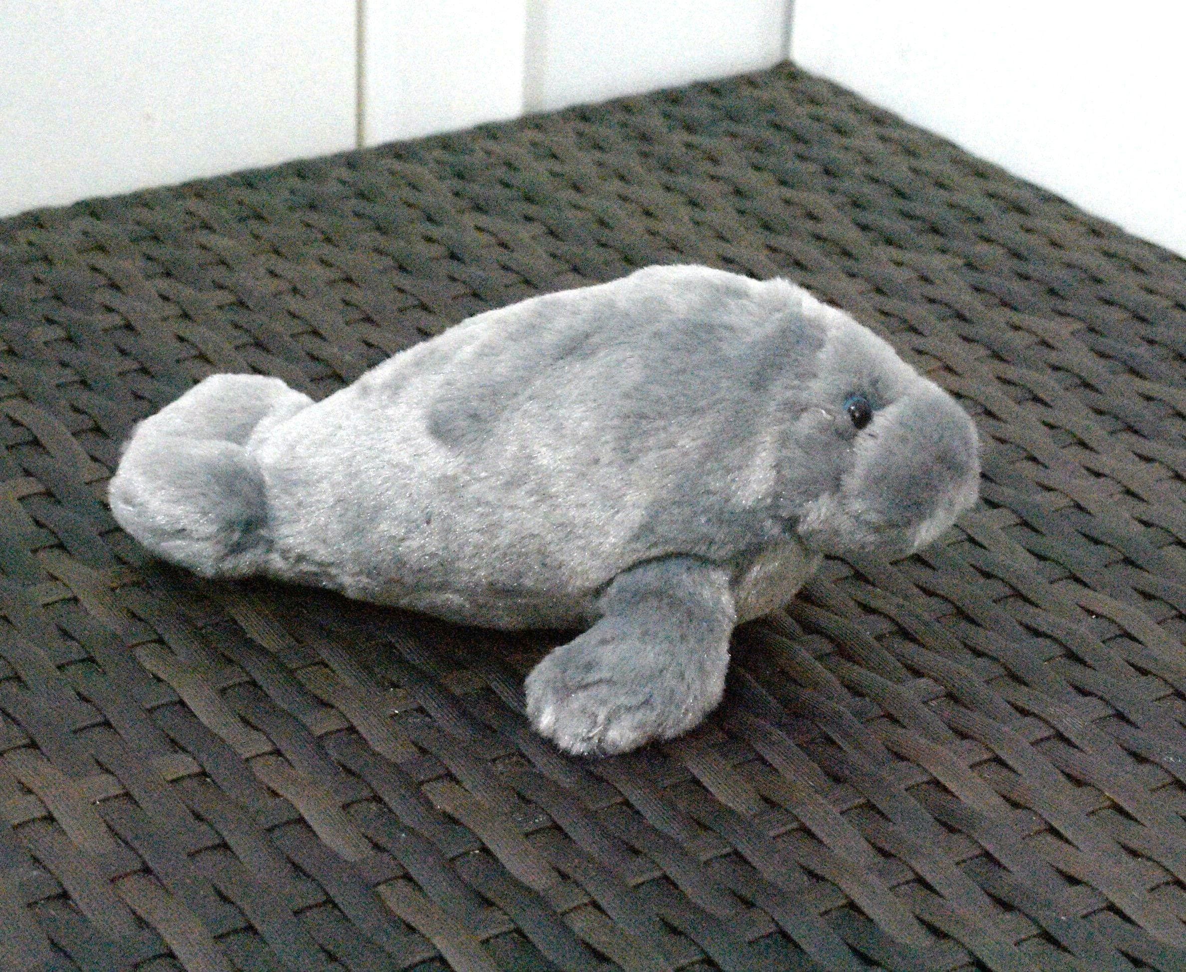 Vintage 2017 Aurora Grey Manatee Plush Beanie Stuffed Animal - Etsy