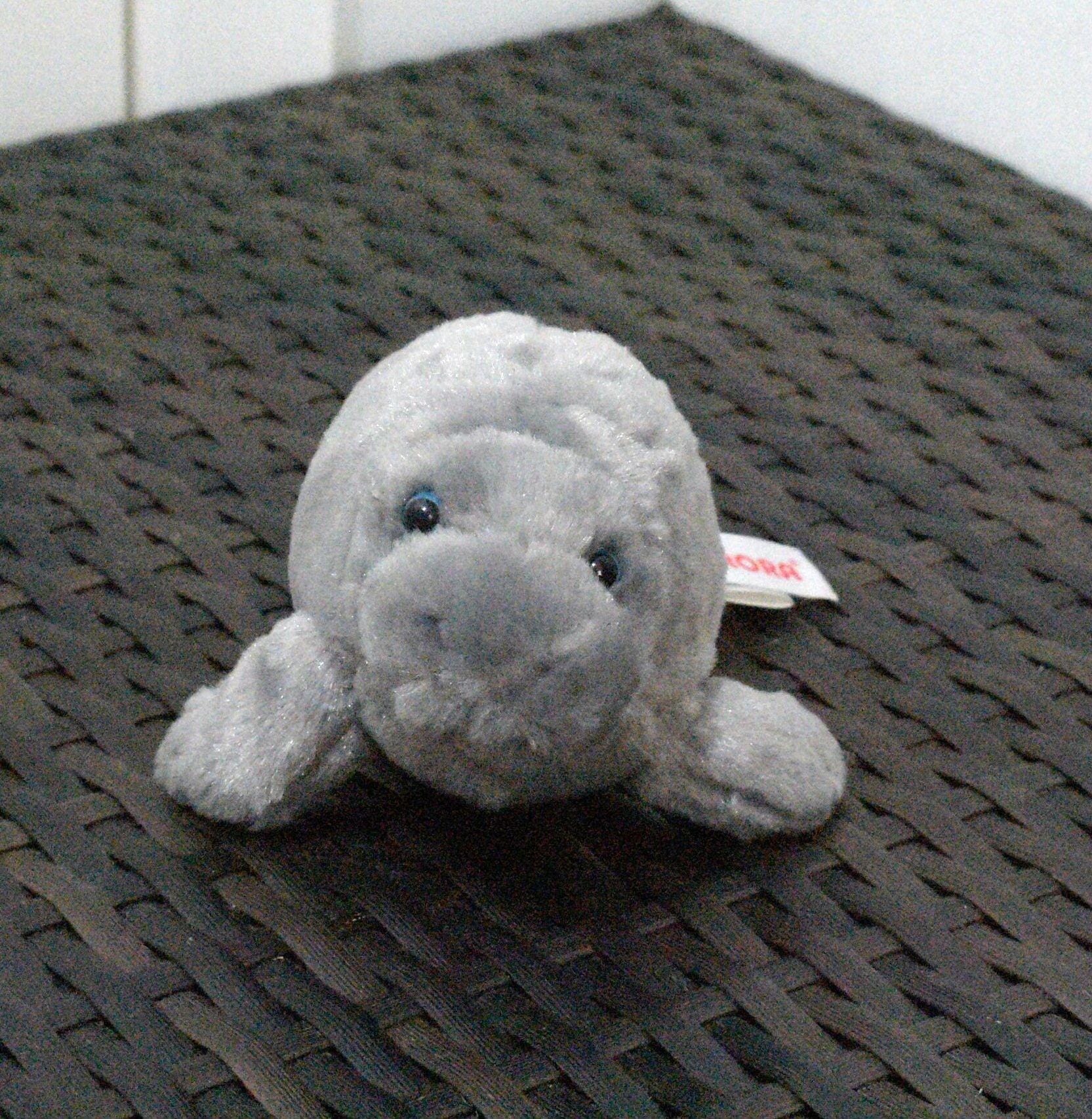 Vintage 2017 Aurora Grey Manatee Plush Beanie Stuffed Animal - Etsy