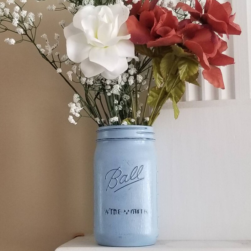 Distressed Mason Jar - Etsy