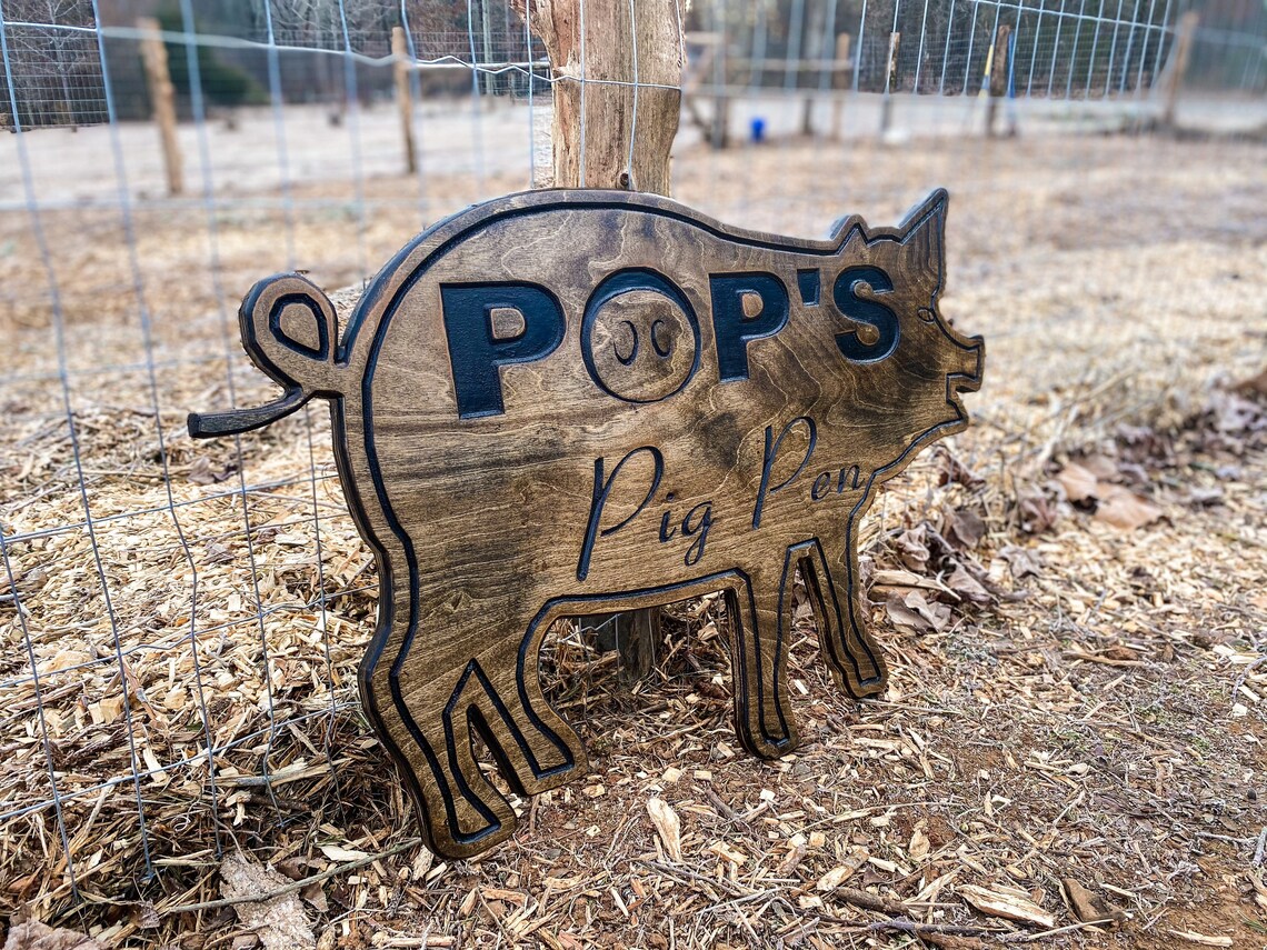 Pops Pig Pen Sign Custom Pig Sign Housewarming Gift | Etsy