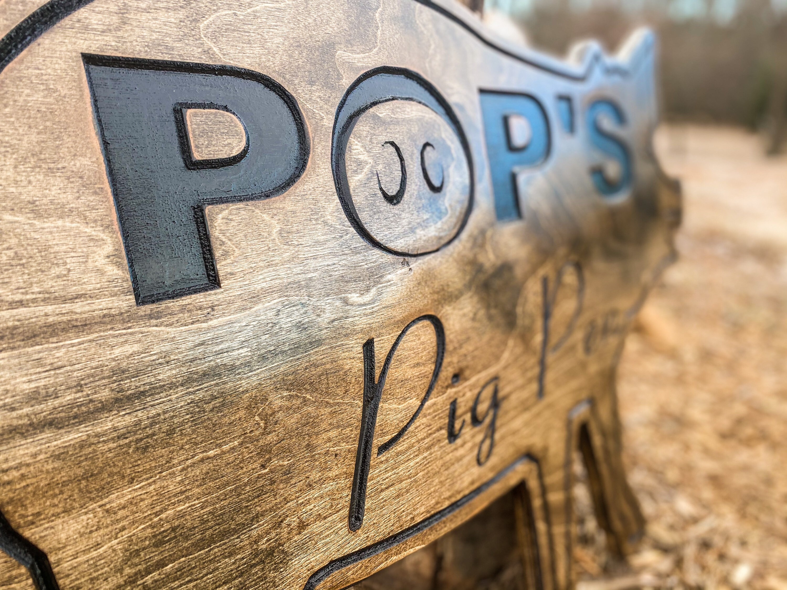 Pops Pig Pen Sign Custom Pig Sign Housewarming Gift Framed Wood Pig ...