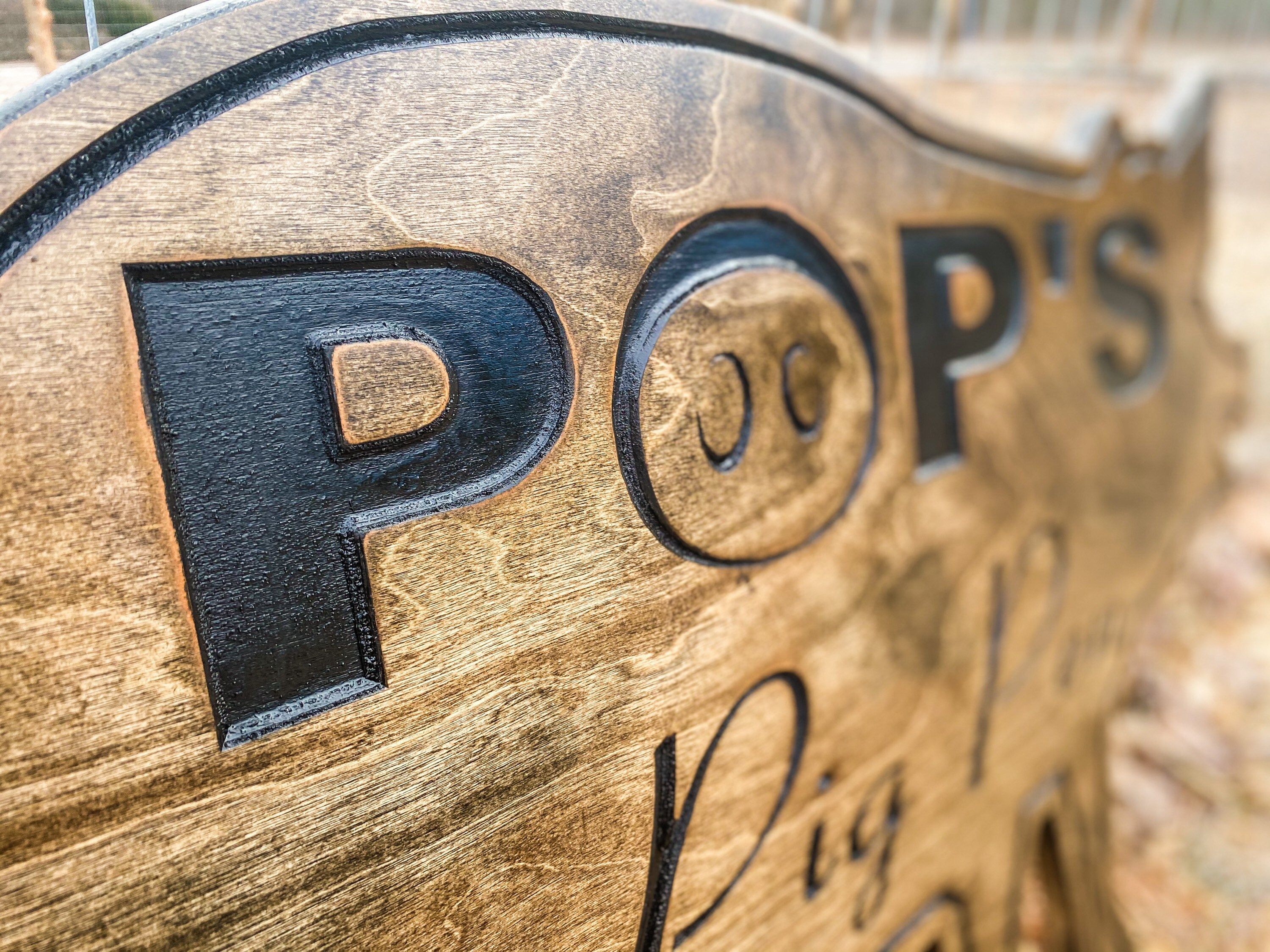 Pops Pig Pen Sign Custom Pig Sign Housewarming Gift Framed Wood Pig ...