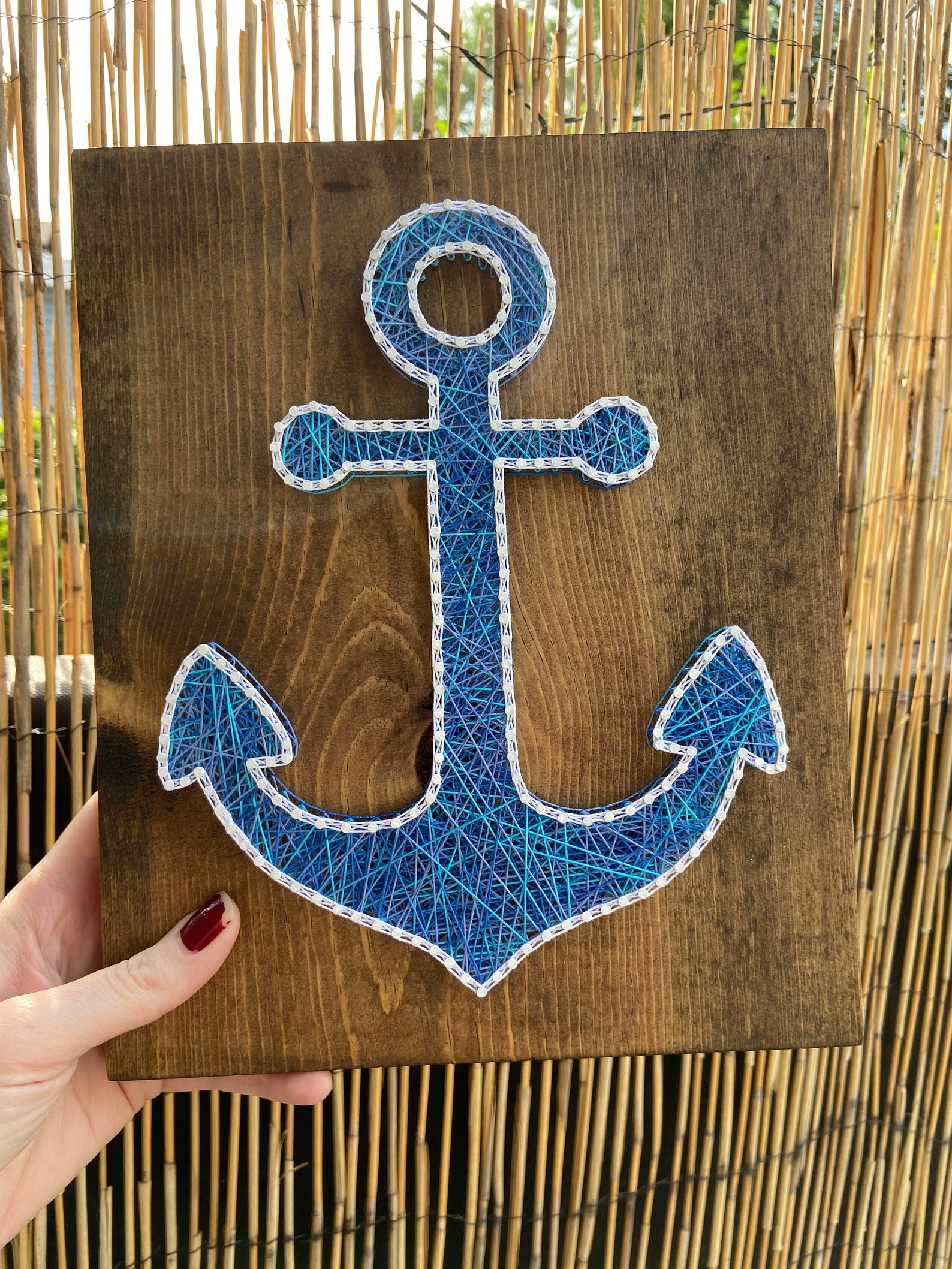 Anchor String Art Wall Hanging Sign Anchor Decor Beach - Etsy