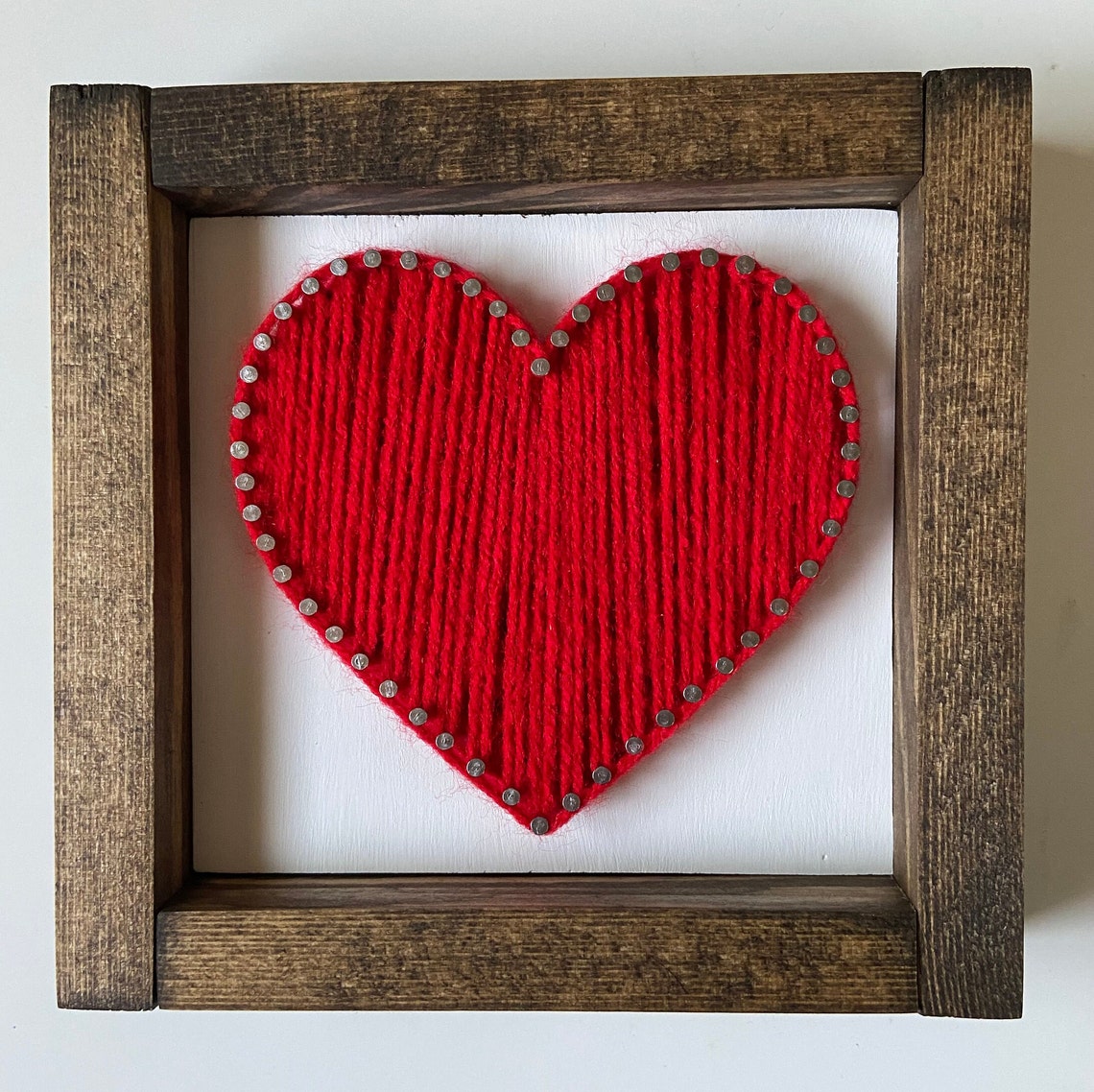 Heart String Art Valentines Day Decor Framed Heart Sign - Etsy