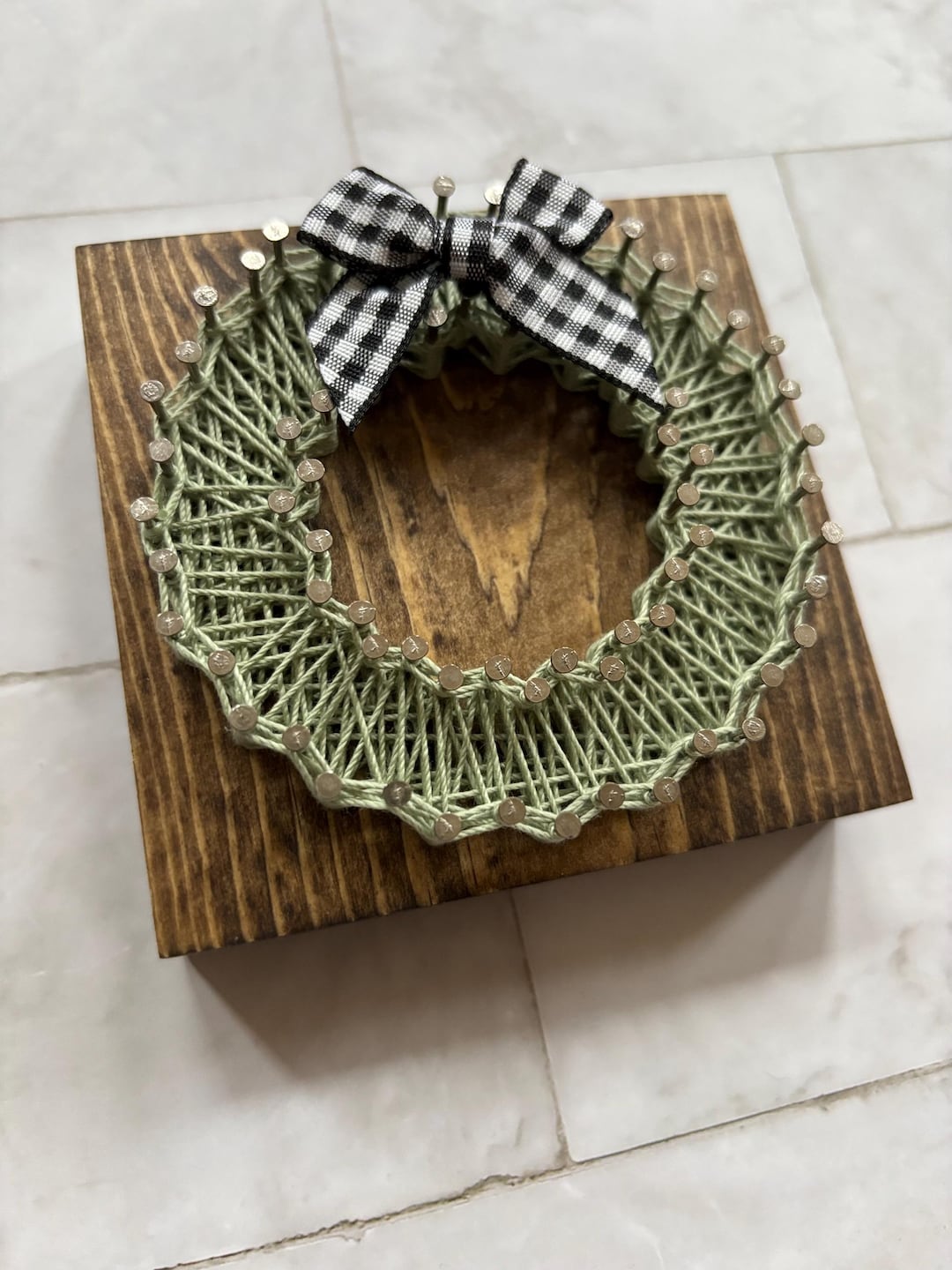 Wreath String Art, Christmas Decor, Mini Wreaths, Shelf Sitter - Etsy