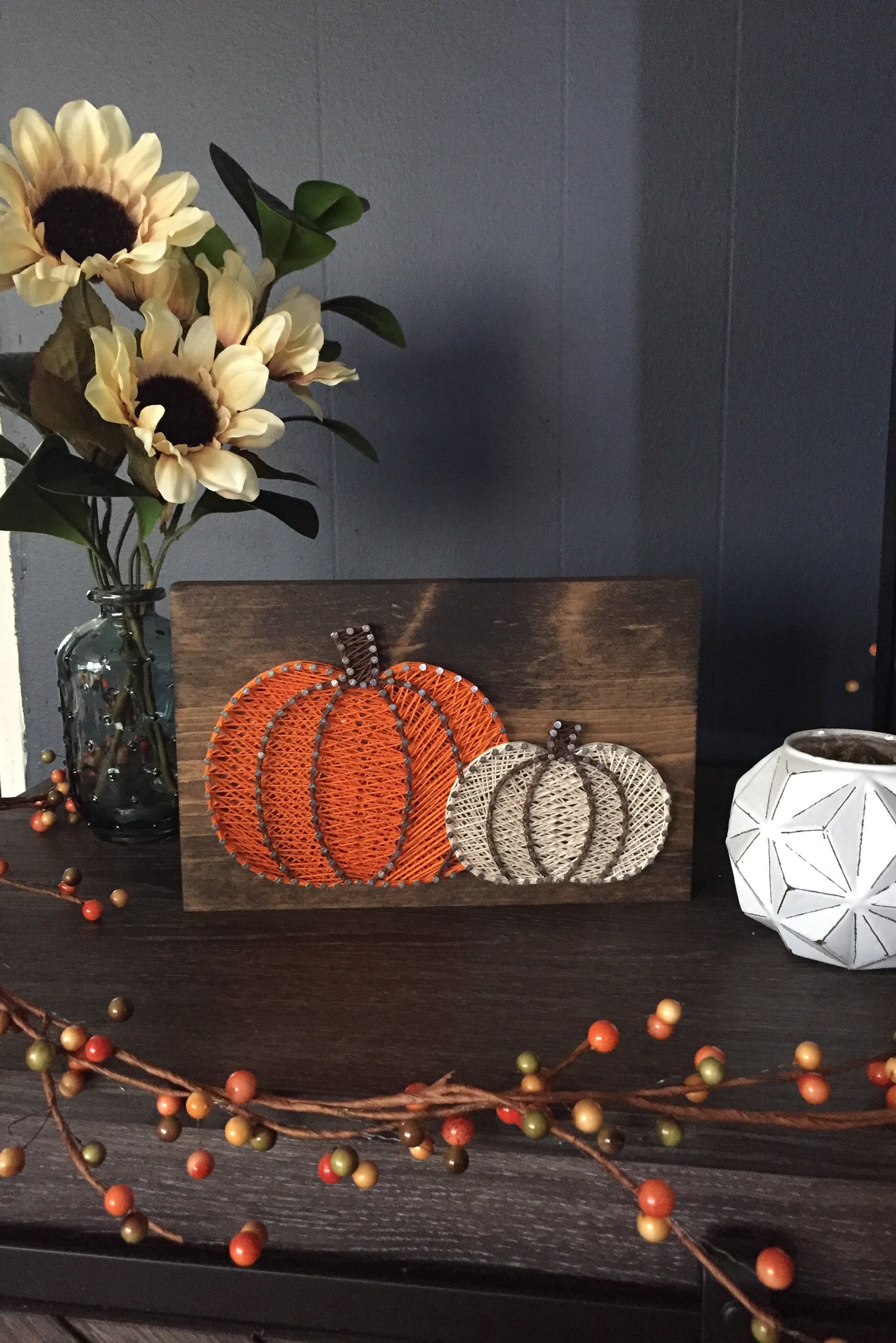 Pumpkin String Art, Fall Decor, Halloween String Art, Fall Pumpkins ...
