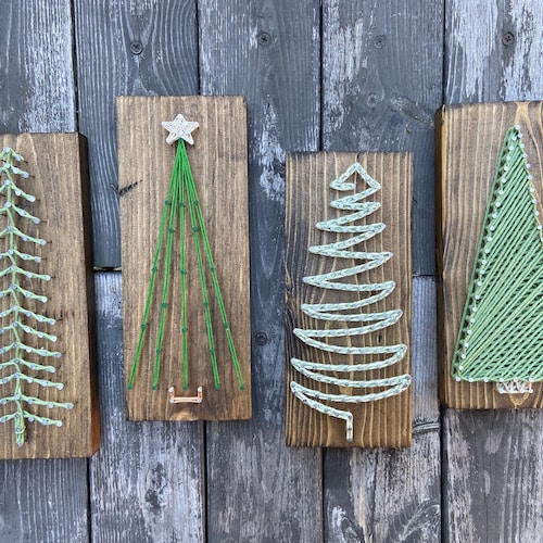 Christmas Trees Tree String Art Christmas Decor Tree Sign - Etsy