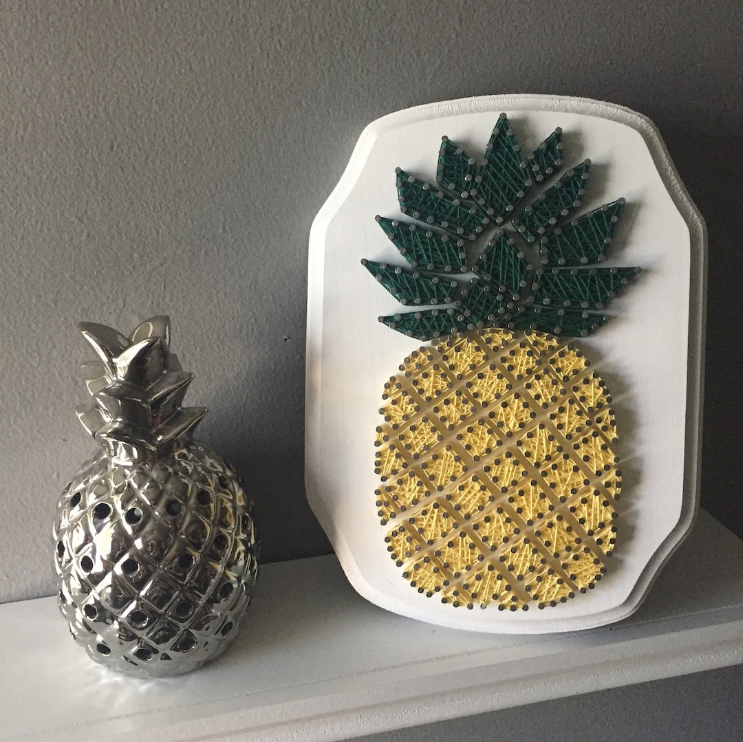 Pineapple String Art: Geometric Wall Decor - Etsy