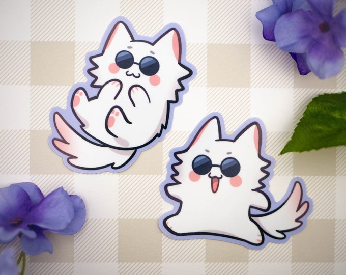 Gojocat Vinyl Stickers | JJK Cat Anime Sticker | Neko Kitty Character ...
