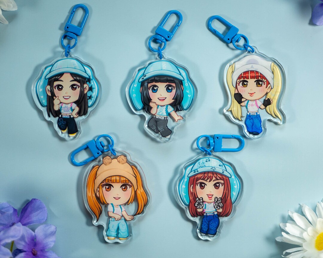 New Jeans OMG Acrylic Keychain NWJNS Oh My God Charm Cute K-pop Tokki ...