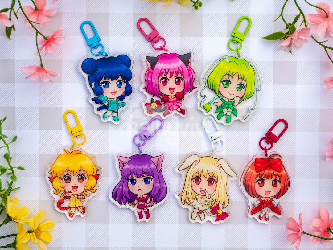 Tokyo Mew Mew Acrylic Charm | Anime Fanart Keychain - Etsy