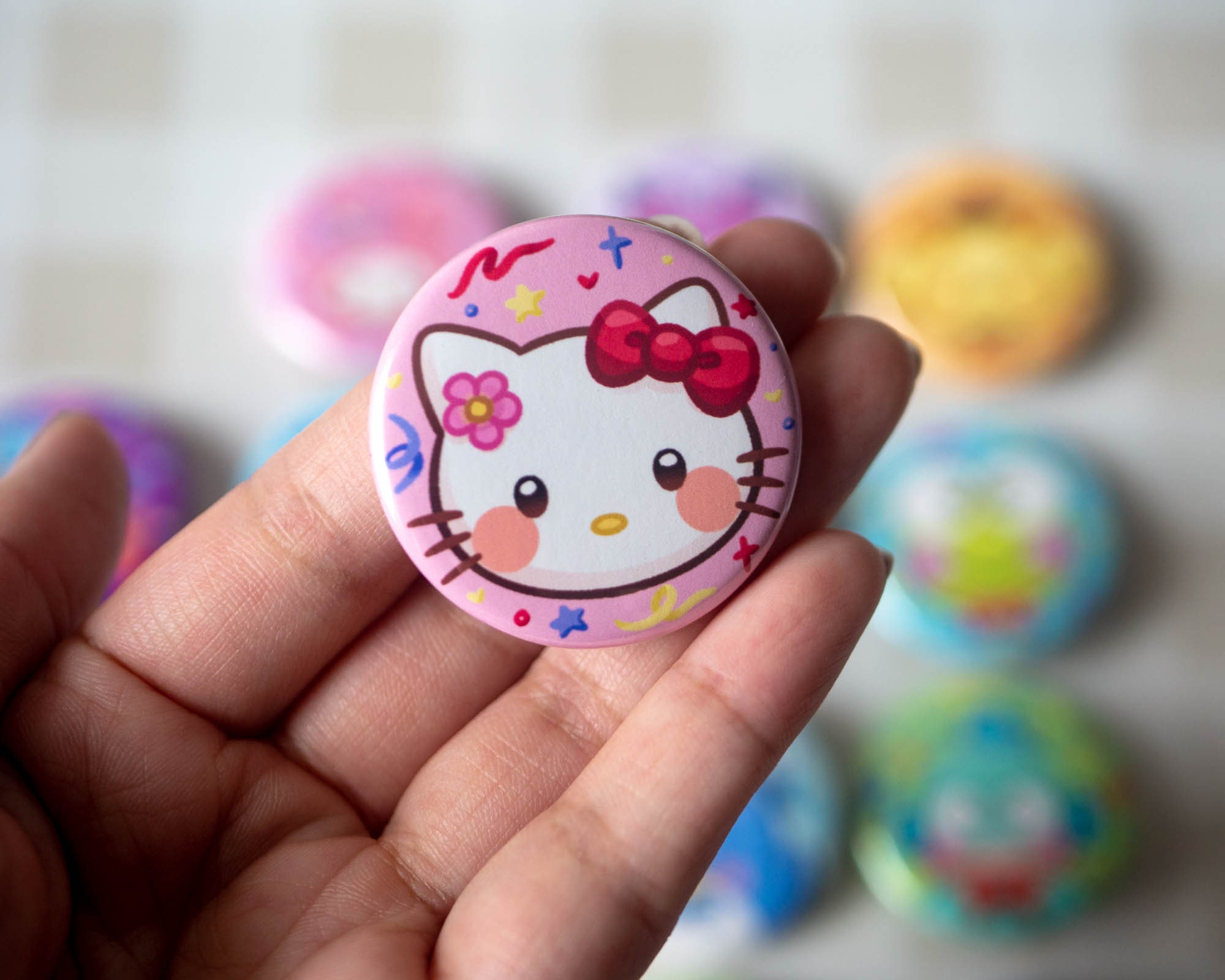 Cute SNRO 1.5 Inch Pinback Buttons | Kawaii Character Kitty and Friends ...