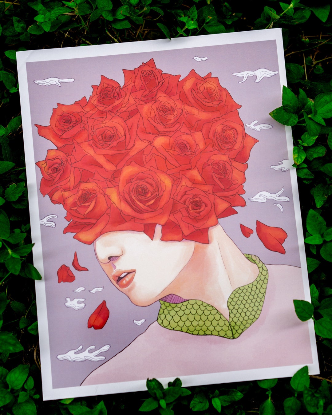 BTS Jungkook Flower Print Flowers for BTS Fanart - Etsy