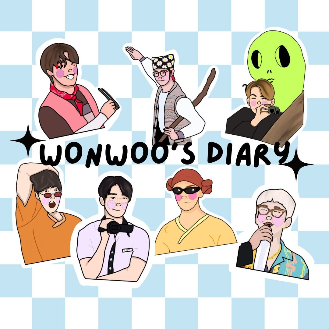 Going Seventeen Wonwoo’s Diary Stickers - Etsy