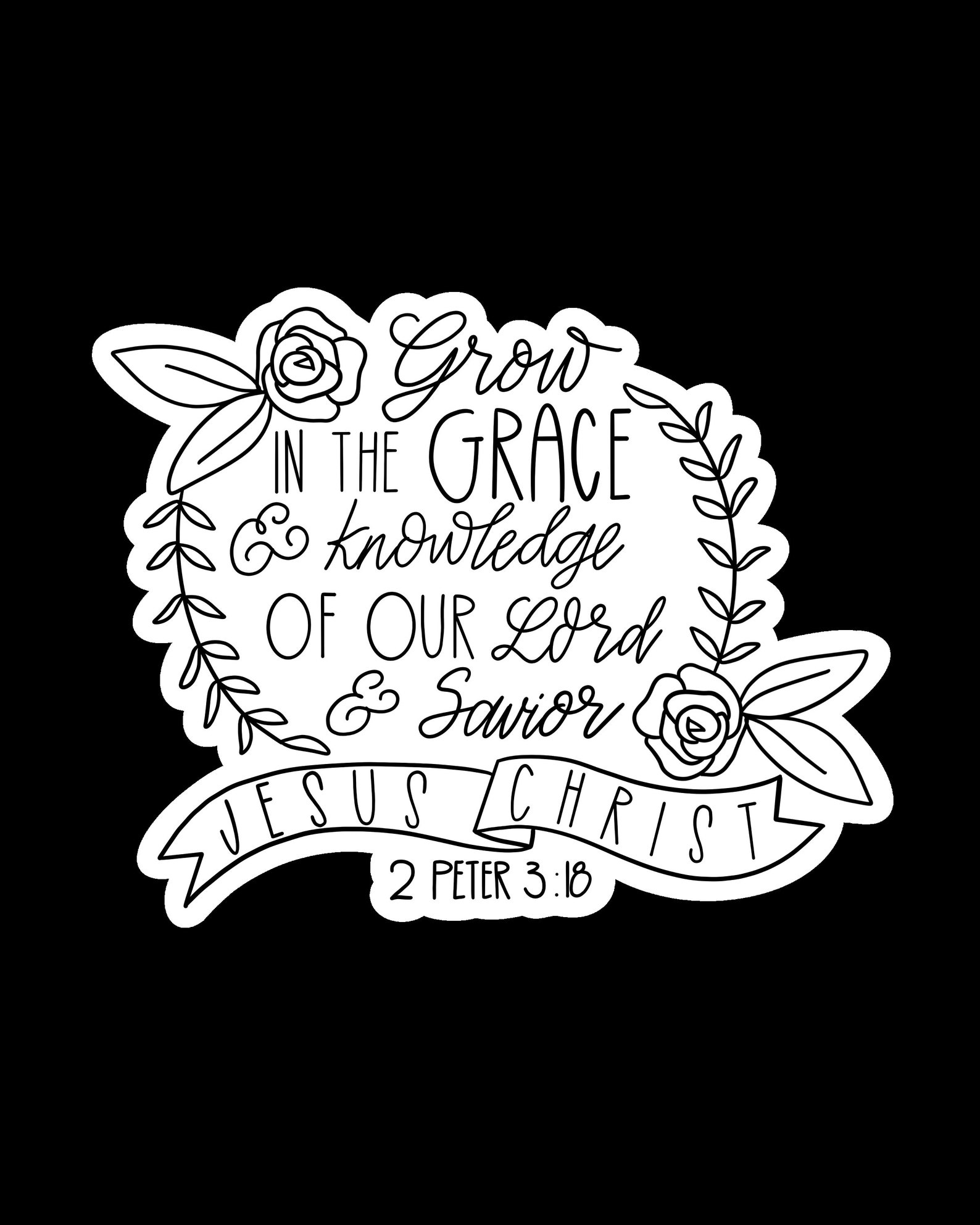 Grow in Grace Sticker - Etsy