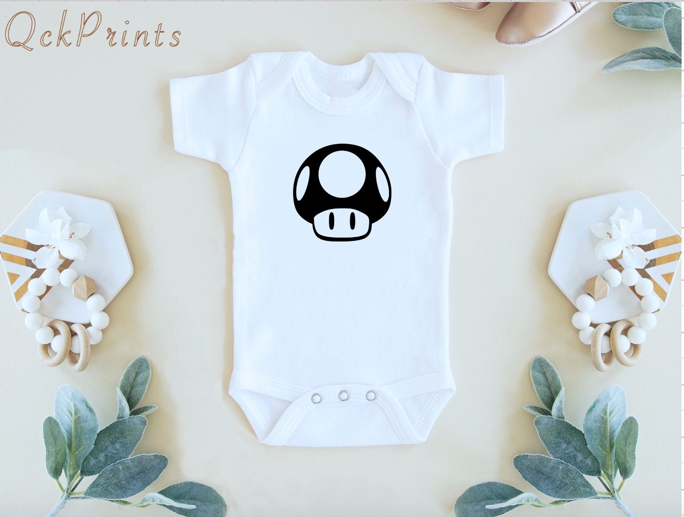 Super Mario Custom Baby Mushroom Inspired: Mario Baby, Nintendo Baby ...