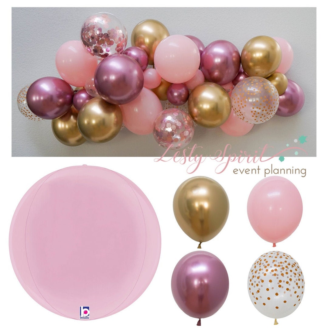 Pastel Pink Foil Balloon * Balloon Decoration * Globe Shape Balloon ...