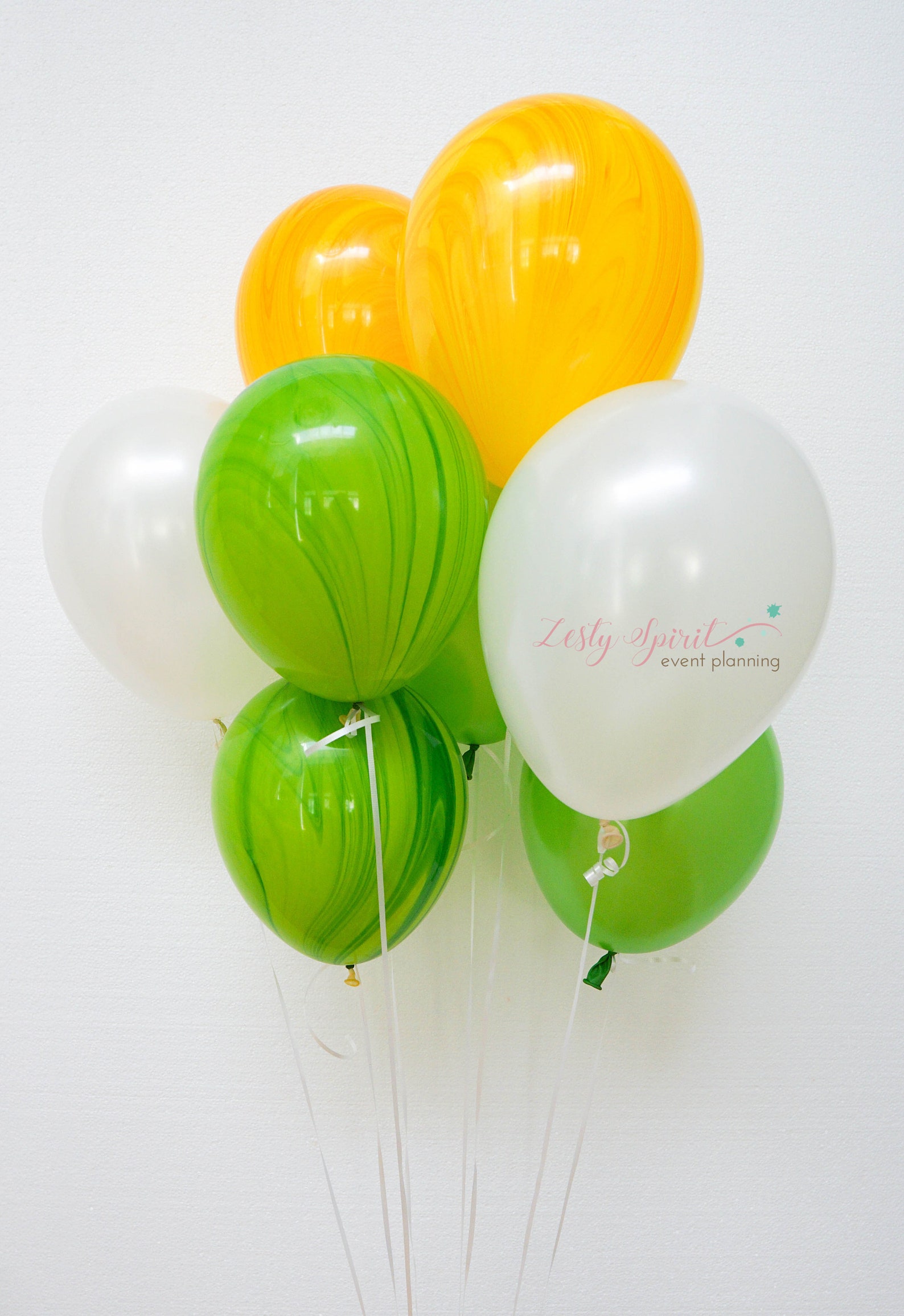 Balloon Bouquet 8 CT Balloon Set Green Coral Orange - Etsy