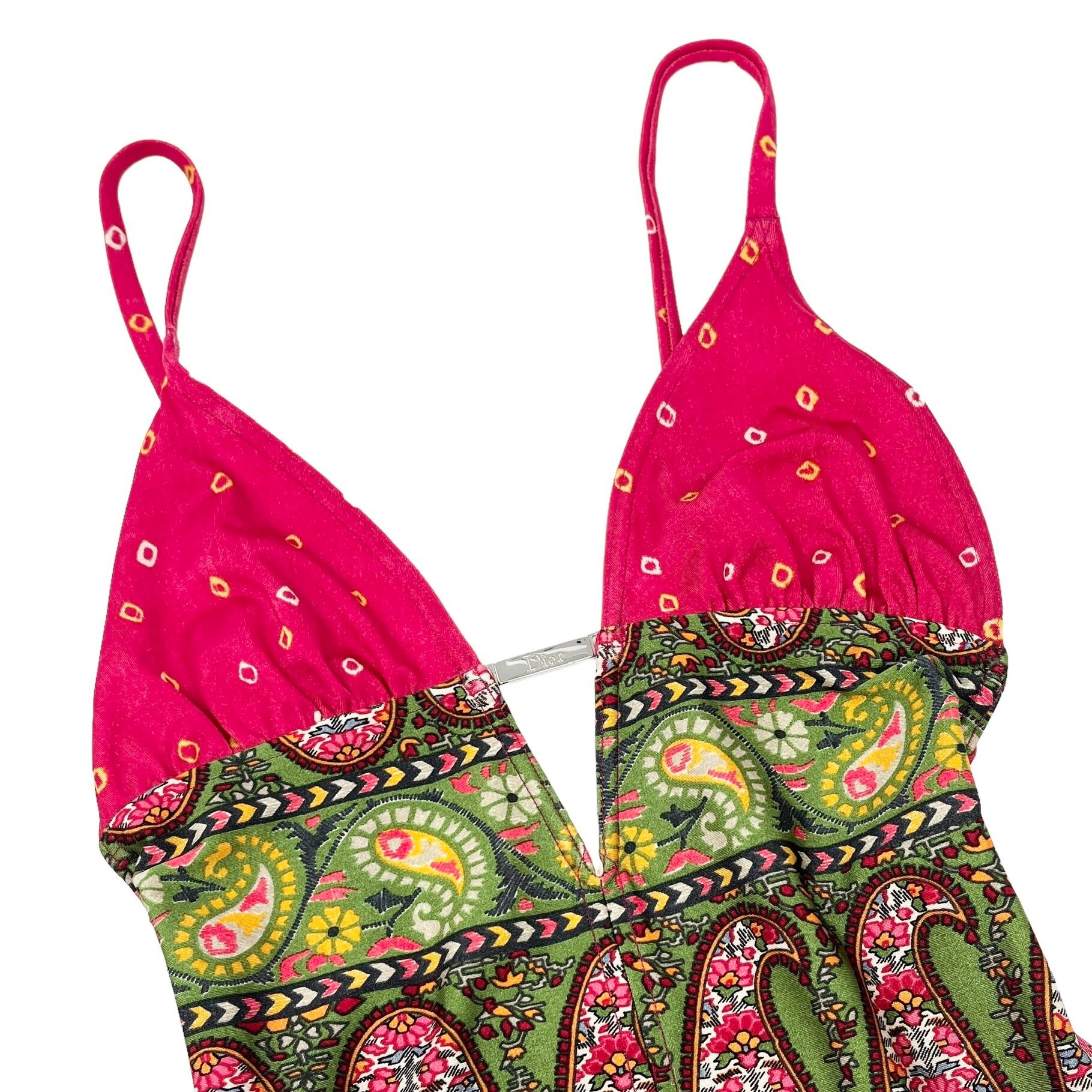 Christian Dior Vintage 2004 Spring Paisley Swimwear Swimsuit #38 Pink ...
