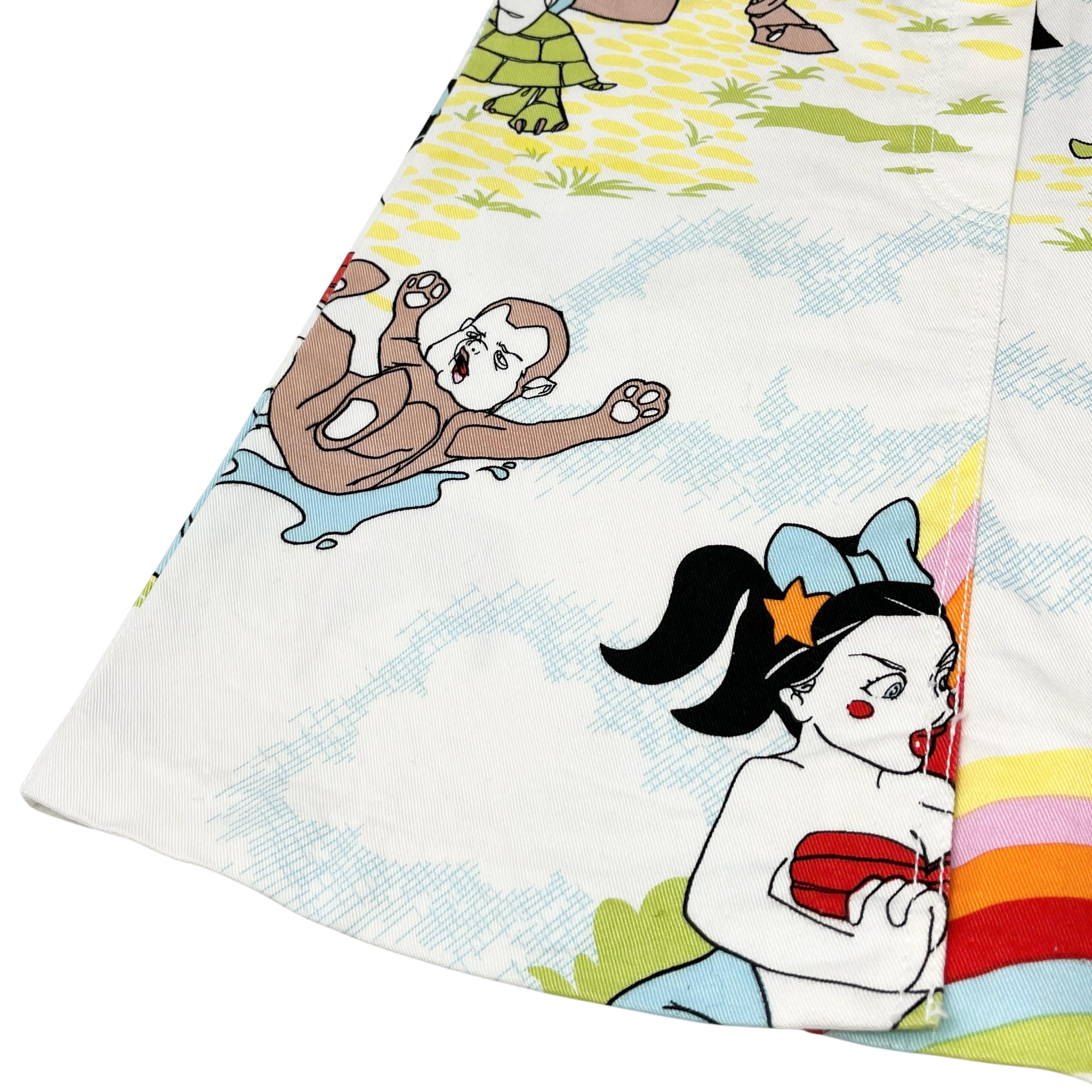 Christian Dior Vintage Cartoon Denim Rompers #8A Overalls Skirt Blue ...