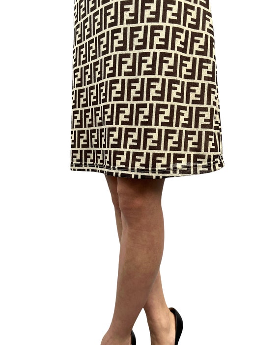 FENDI Vintage Zucca Monogram Dress #40 One-piece Beig… - Gem