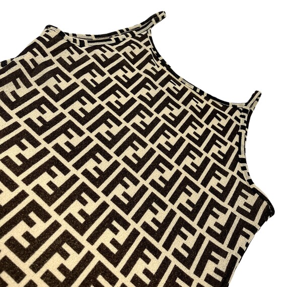 FENDI Vintage Zucca Monogram Dress #40 One-piece Beig… - Gem