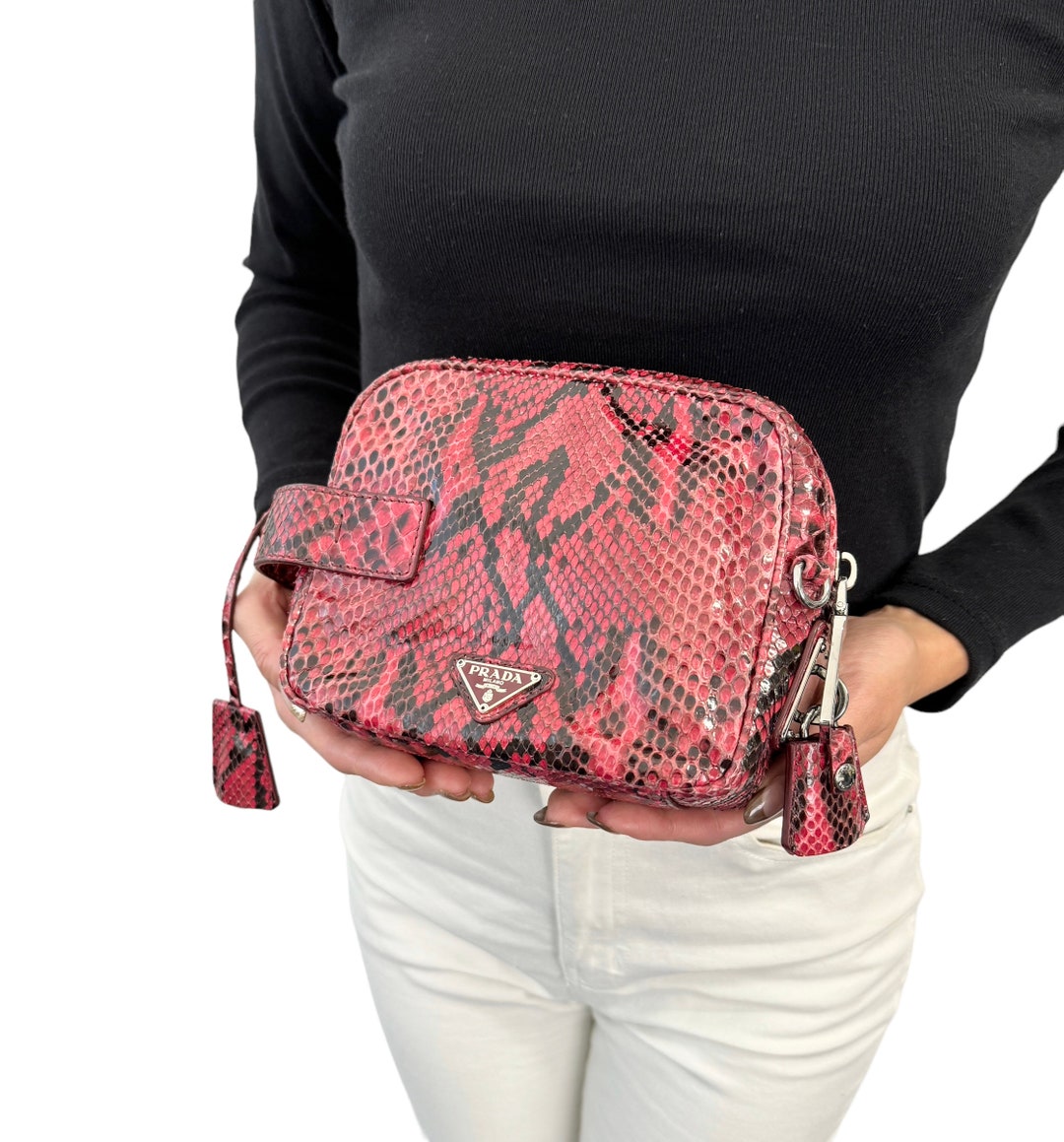 PRADA Vintage Logo 2way Mini Shoulder Bag Zip Padlock Red - Etsy