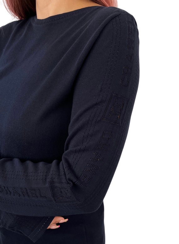 CHANEL Sport Vintage 07C Coco Mark Logo Sweater #38 D… - Gem