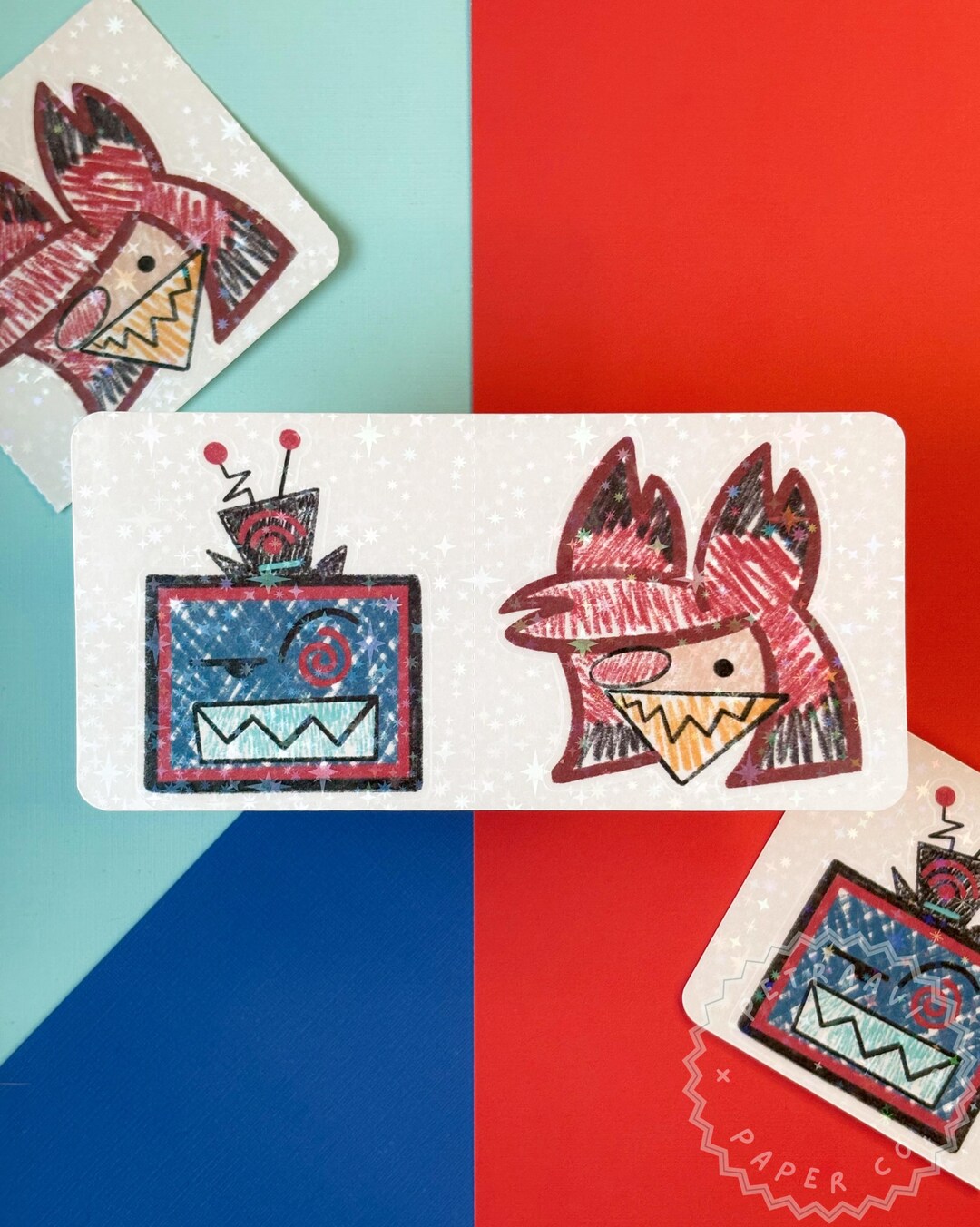 Alastor and Vox "doodle Duos" // Hazbin Hotel - Etsy