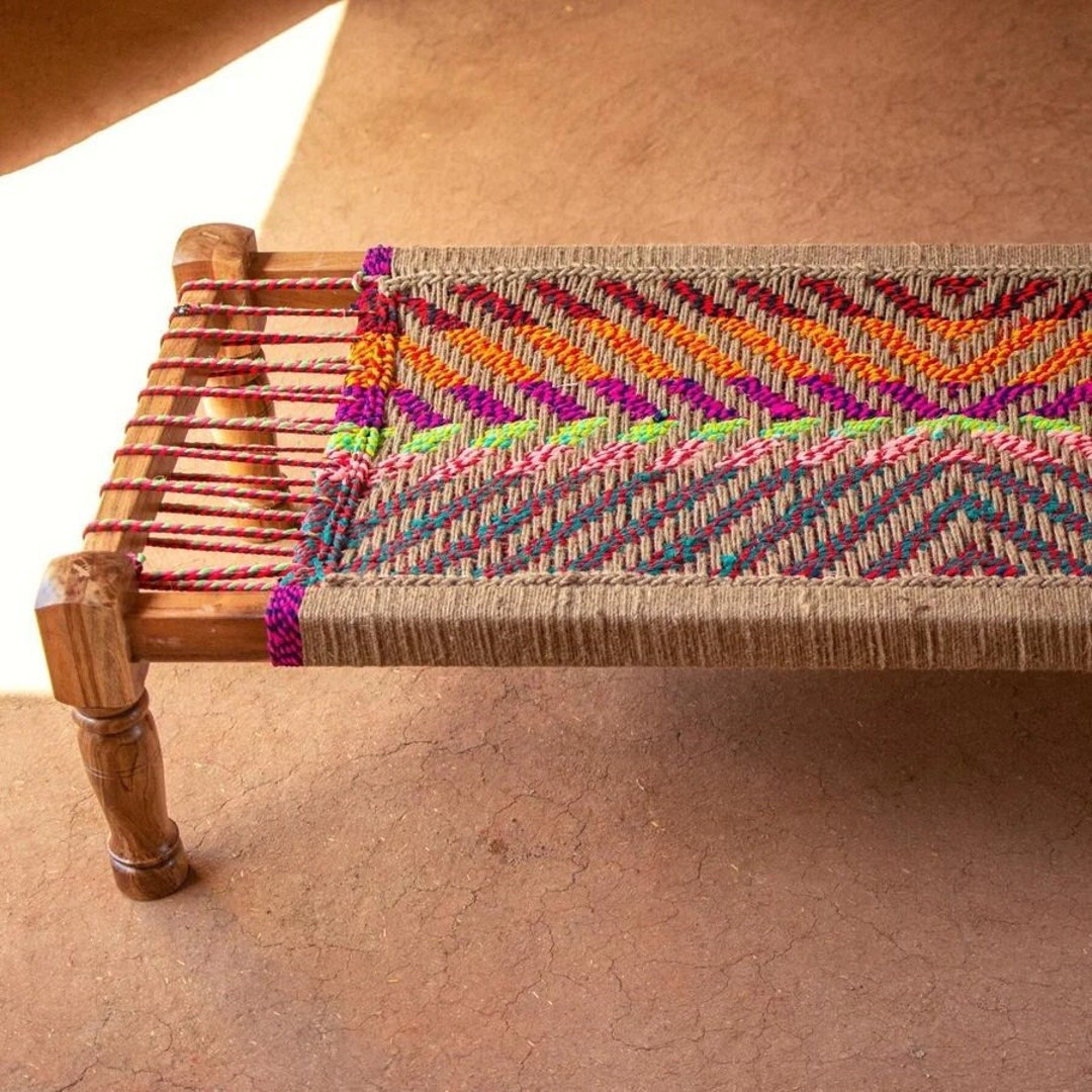 Charpai (cot) for Bedroom Indian Bed Designer Weaving Charpai Bed ...