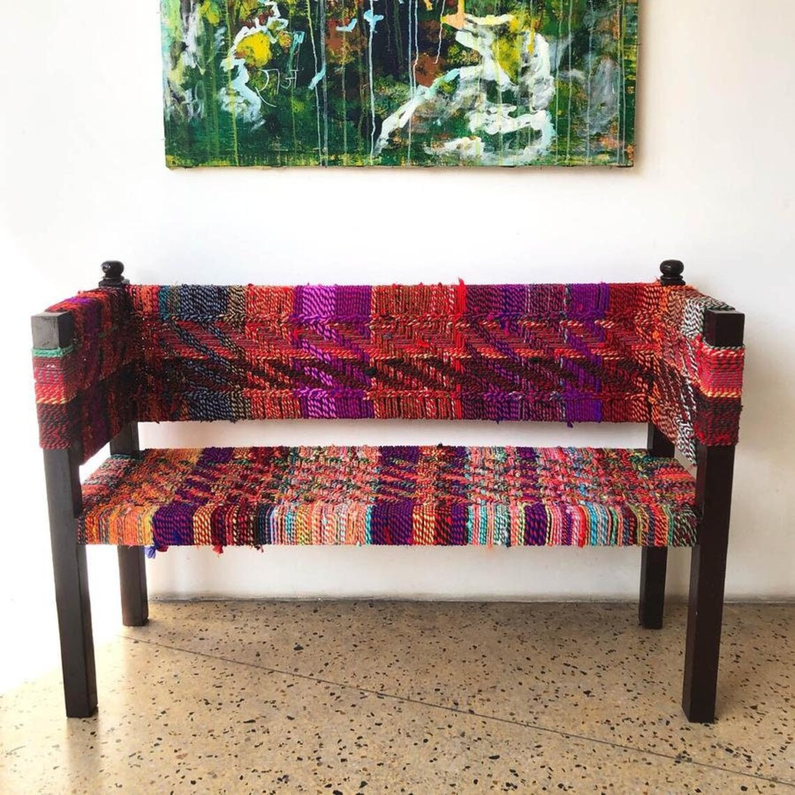 Gorgeous Colorful Indian Style Sofa for Modern Décor Designer Weaving ...