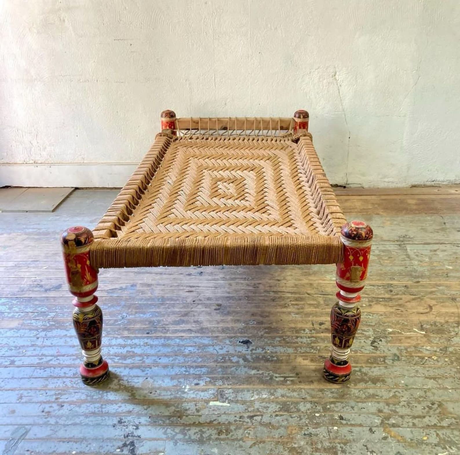 Traditional Indian Charpai Very Beautiful Decor Desi Bed Charpai Bed ...