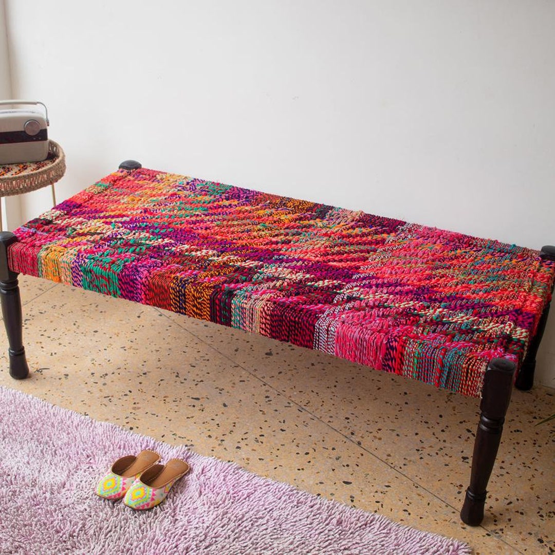 Vibrant Colors Very Pretty Charpai Bed Indian Style Khaat Bed Palang ...