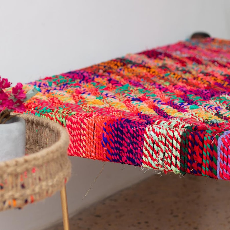 Vibrant Colors Very Pretty Charpai Bed Indian Style Khaat Indian ...