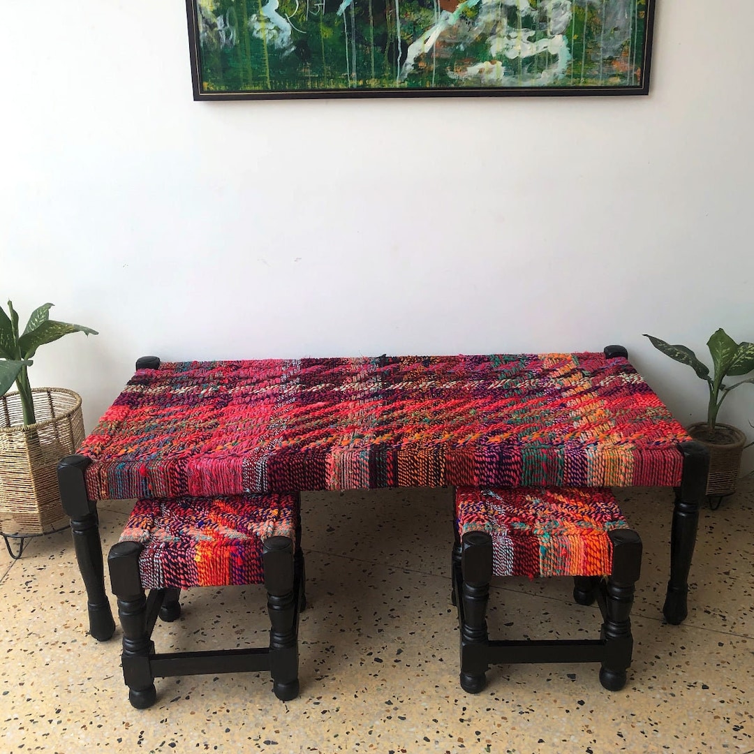 Very Lovely Indian Style Charpai Bed Set Colorful Bed Set Handmade ...
