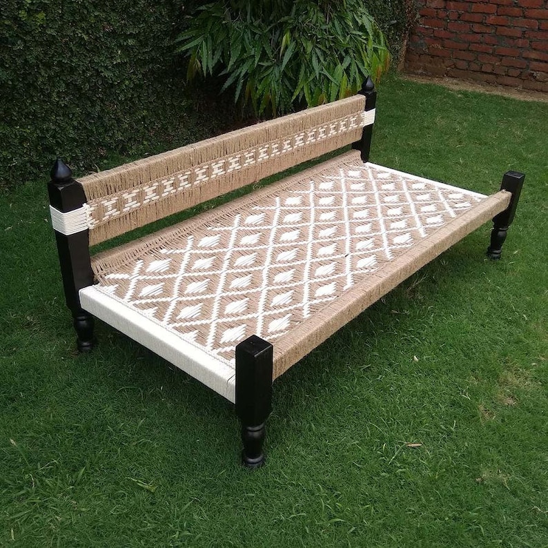 Ecofriendly Handwoven Indian Style Bed Traditional Indian Art Charpoy ...