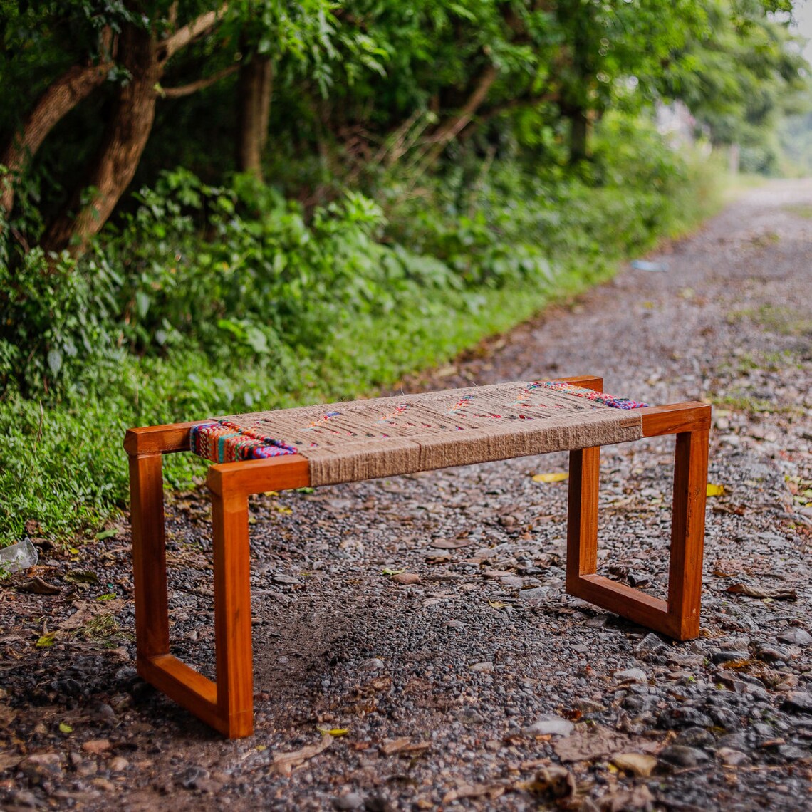 Colorful Handwoven Handmade Bench - Etsy