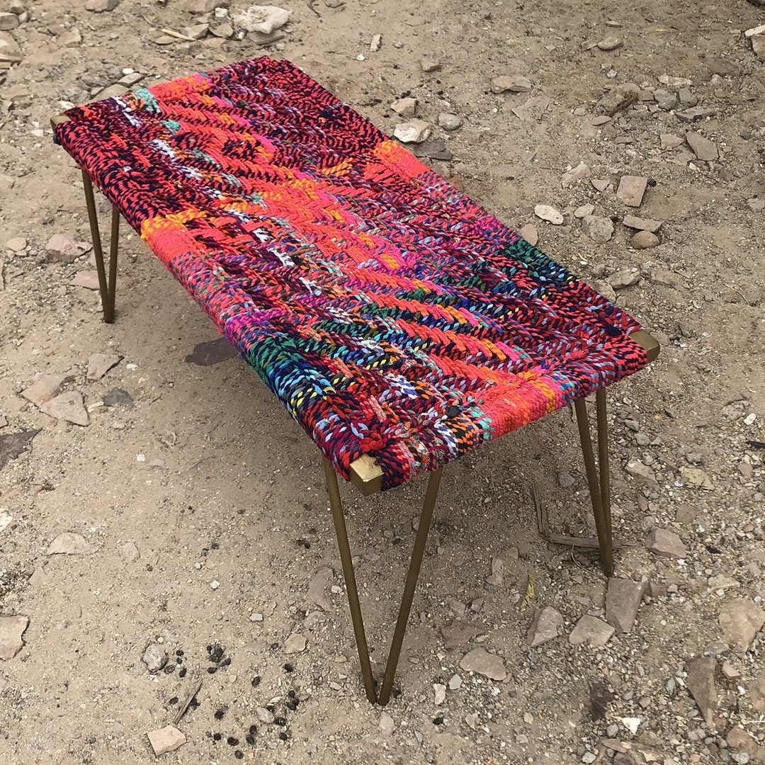 Colorful Bench Hand Woven Indian Art - Etsy