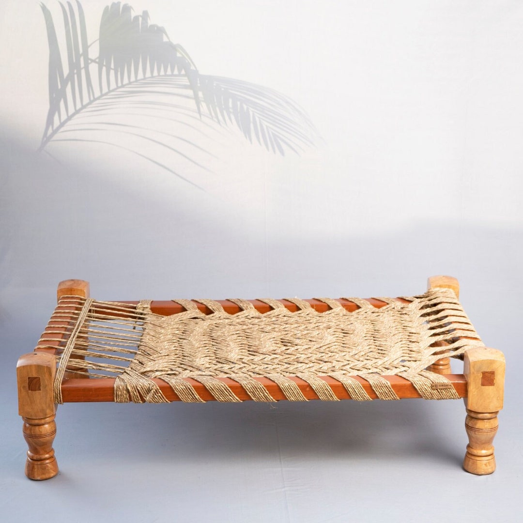 Moonj Grass Bed Indian Traditional Charpai Bed Modern Décor Moonj Grass ...