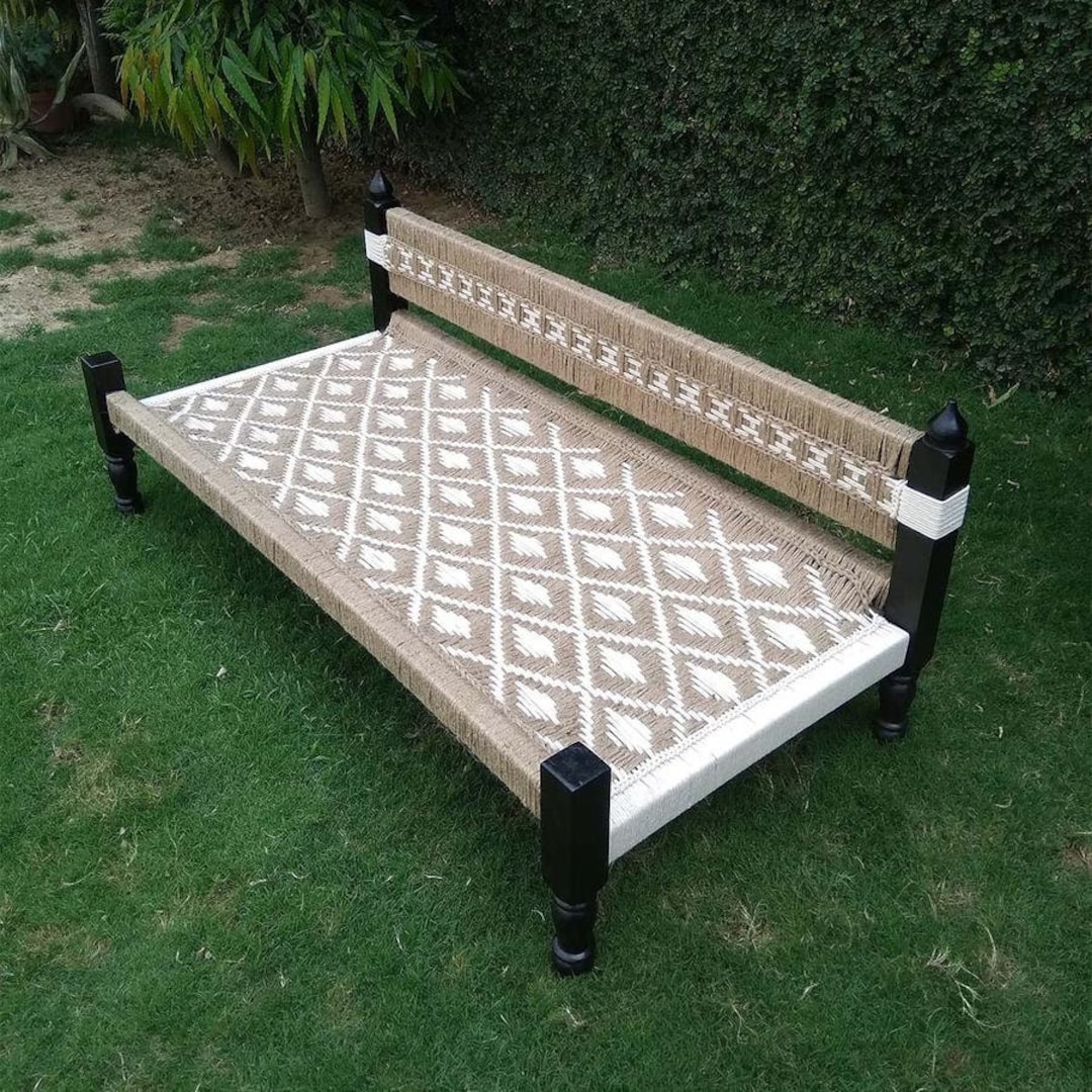 Ecofriendly Handwoven Indian Style Bed Traditional Indian Art Charpoy ...