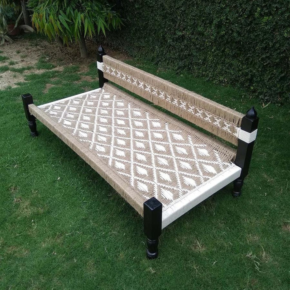 Ecofriendly Handwoven Indian Style Bed Traditional Indian Art Charpoy ...