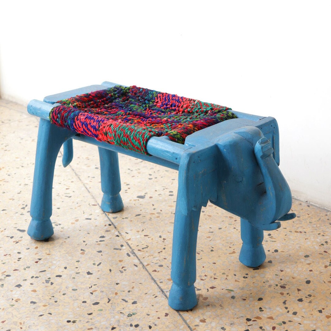 Handmade Wooden Elephant Stool Elephant Chair for Decoration Handmade ...