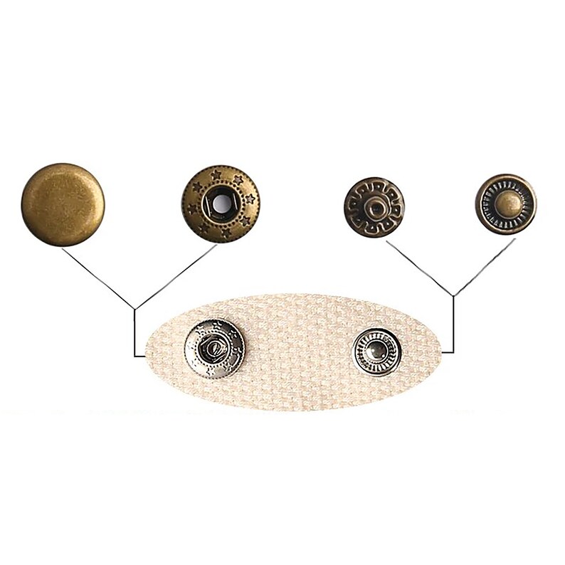 20 Sets of Stainless Steel Fashion Snap Button Closures for Leather or ...